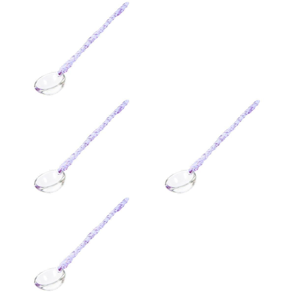 4 Pieces Milk Stirring Spoon Stained Glass Dessert Spoons Sugar Spoon ...