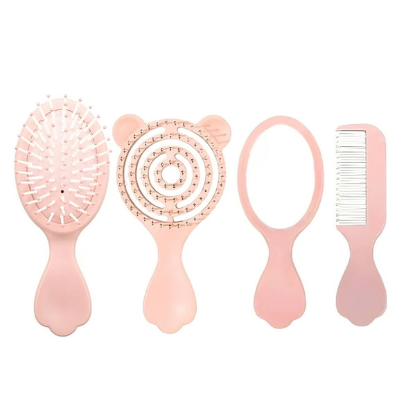 4 Pieces Mini Hair Brush Hair Comb Set For Women Girls Kids Toddler ...