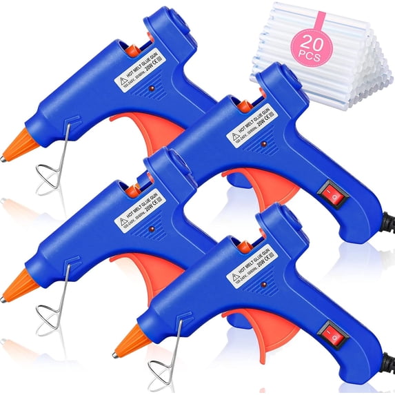 4 Pieces Mini Hot Glue Gun with Glue Sticks for Class Projects Small ...