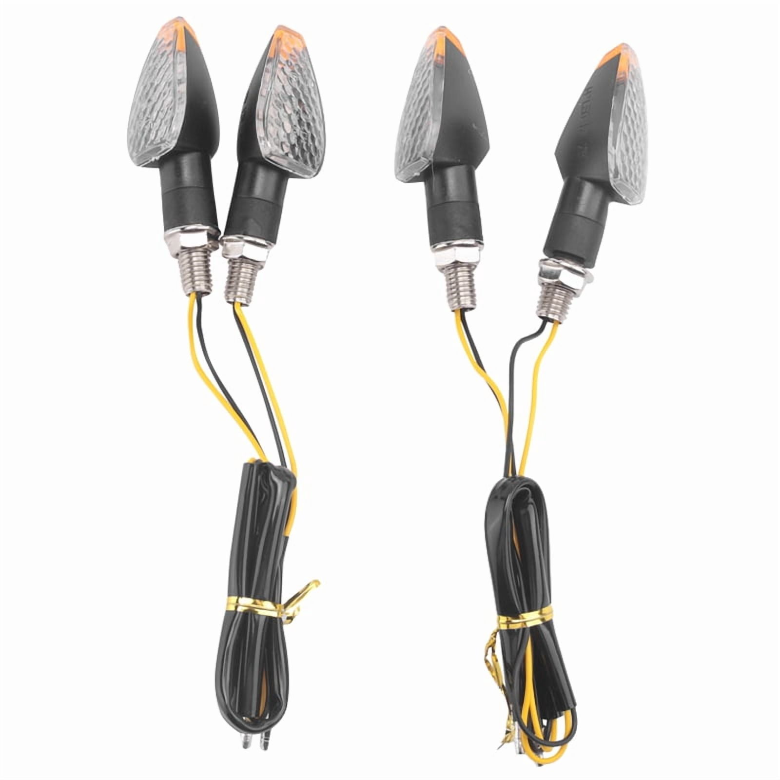 4 Pieces Motorcycle Indicators Flowing Turn Signal Lights 14 LED 12V ...