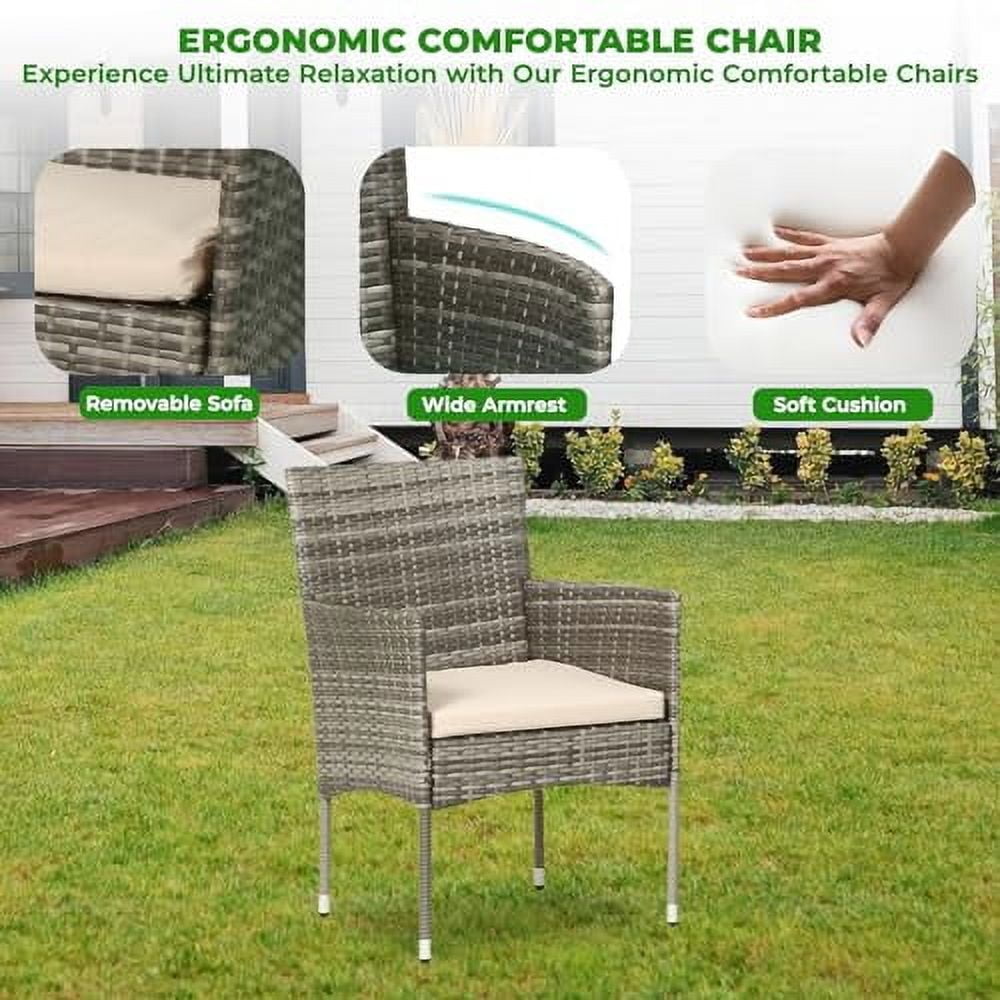 4 Pieces Outdoor Furniture, Patio Furniture Set, Water Resistant ...