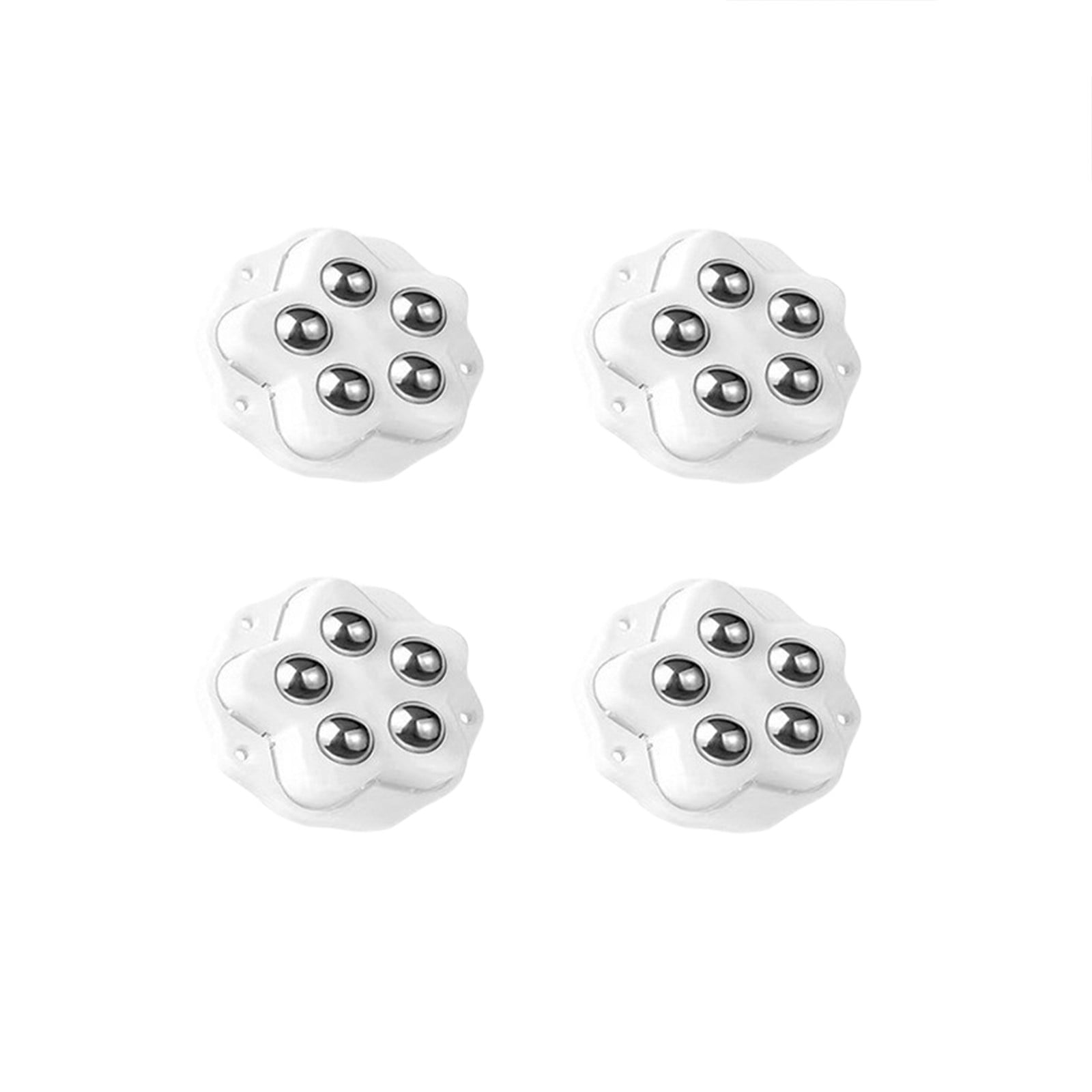 4 Pieces Paste Type Universal Pulley, Stainless Steel Caster Wheels for ...