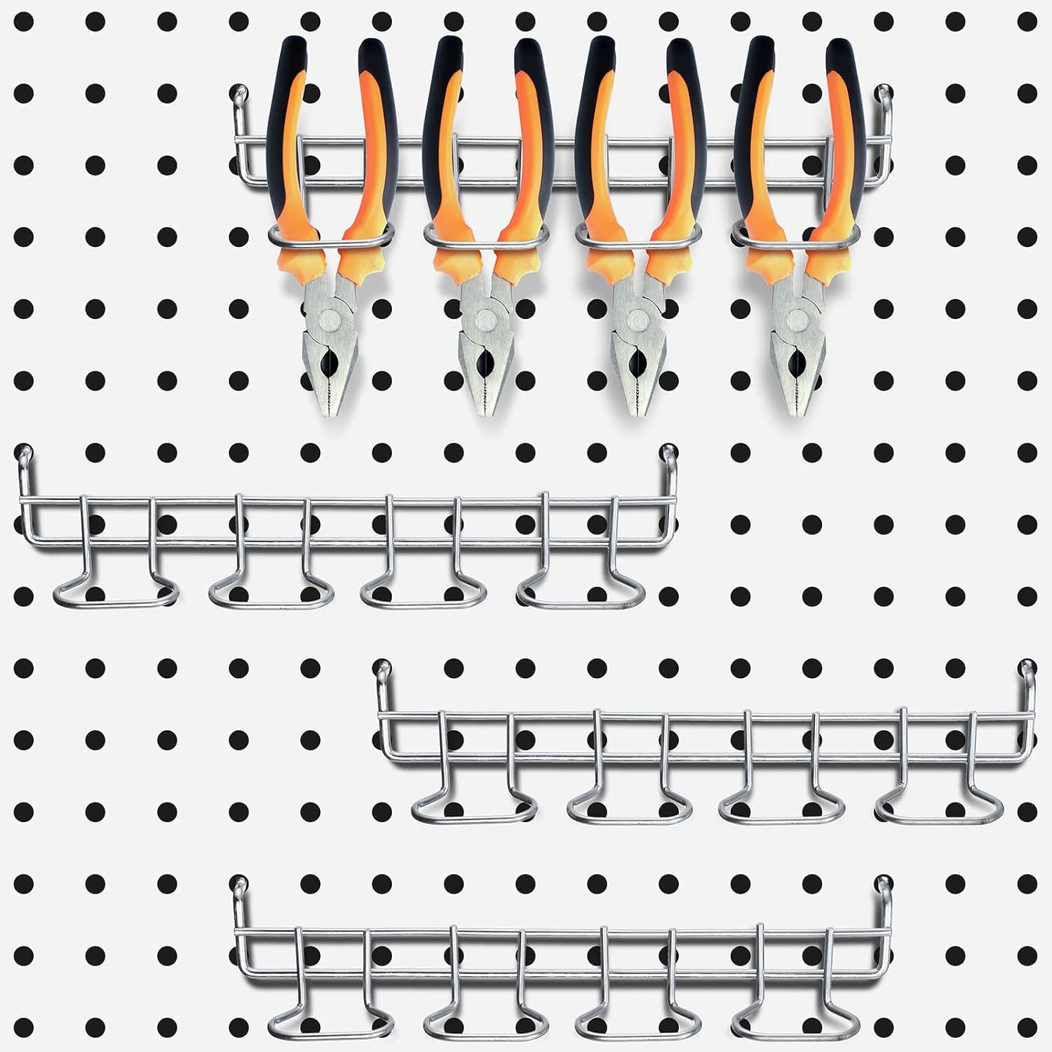 4 Pieces Pegboard Screwdriver Holders, Stainless Steel Pegboard Pliers ...