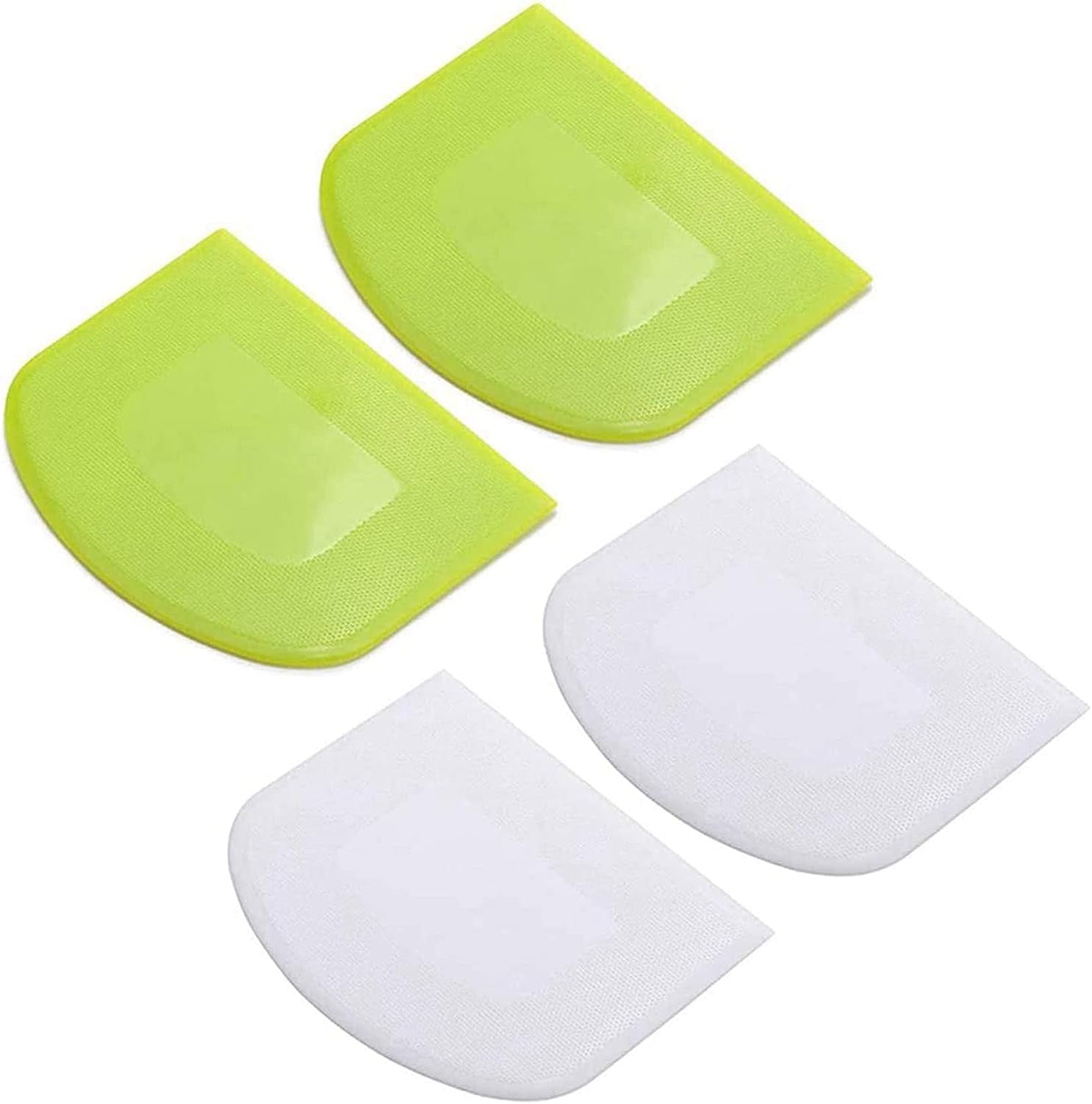 4 Pieces Plastic Dough Scraper Bowl Scraper Cutter Safe for Food ...