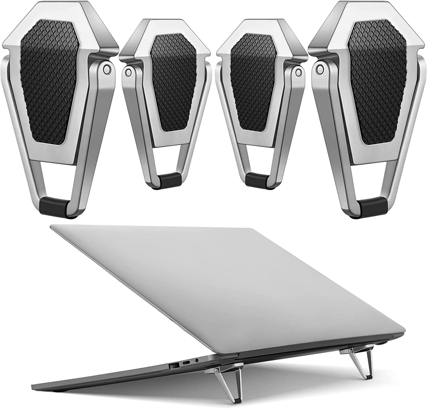 4 Pieces Portable Keyboard Laptop Stand Mini Aluminum Keyboard Riser ...