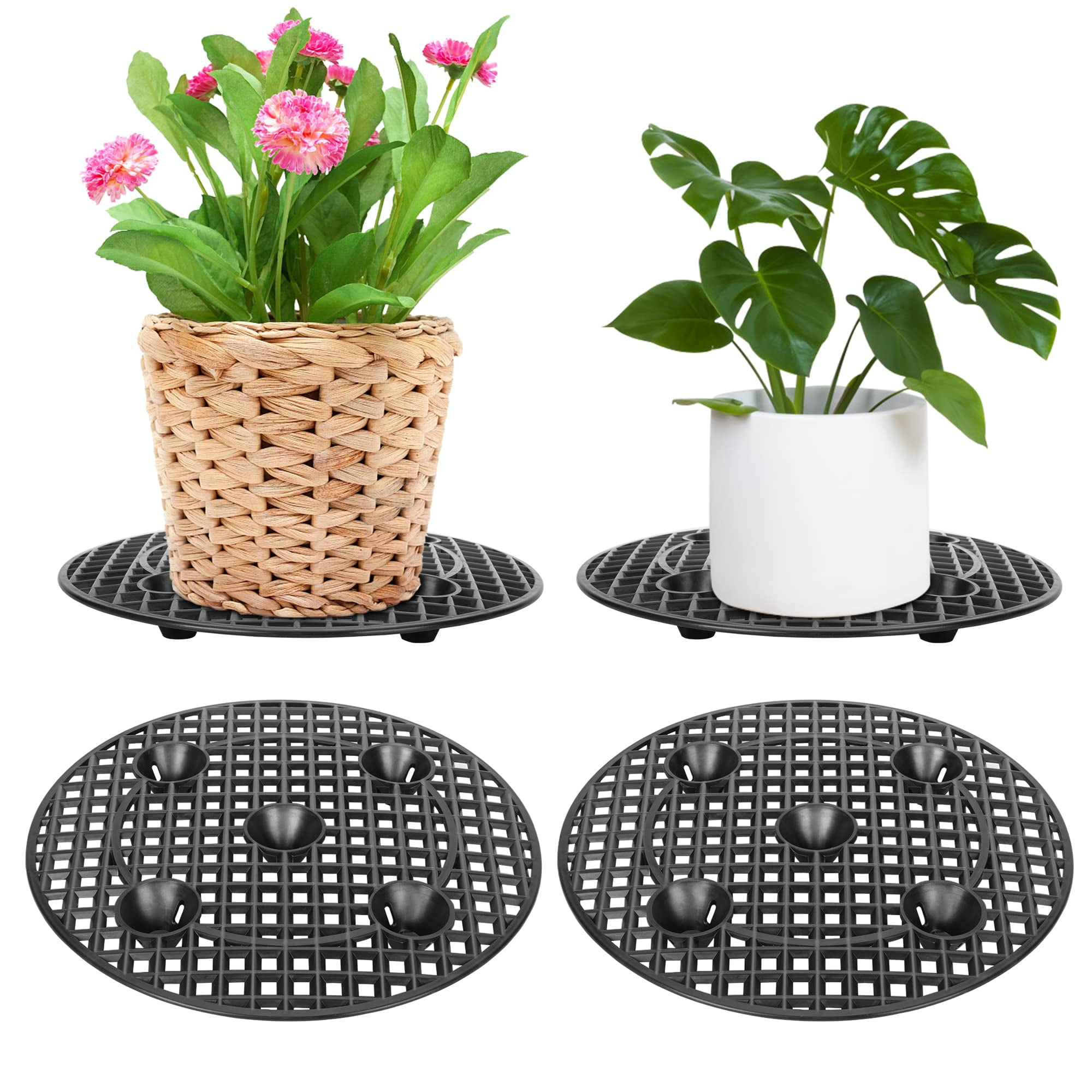 4 Pieces Potted Plant Stand Holder, Large Planter Holder,Heavy Duty ...