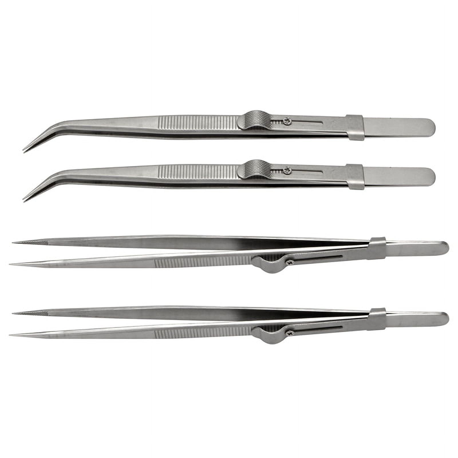 4 Pieces Precision Soldering Tweezer ESD Anti-Static Industrial ...
