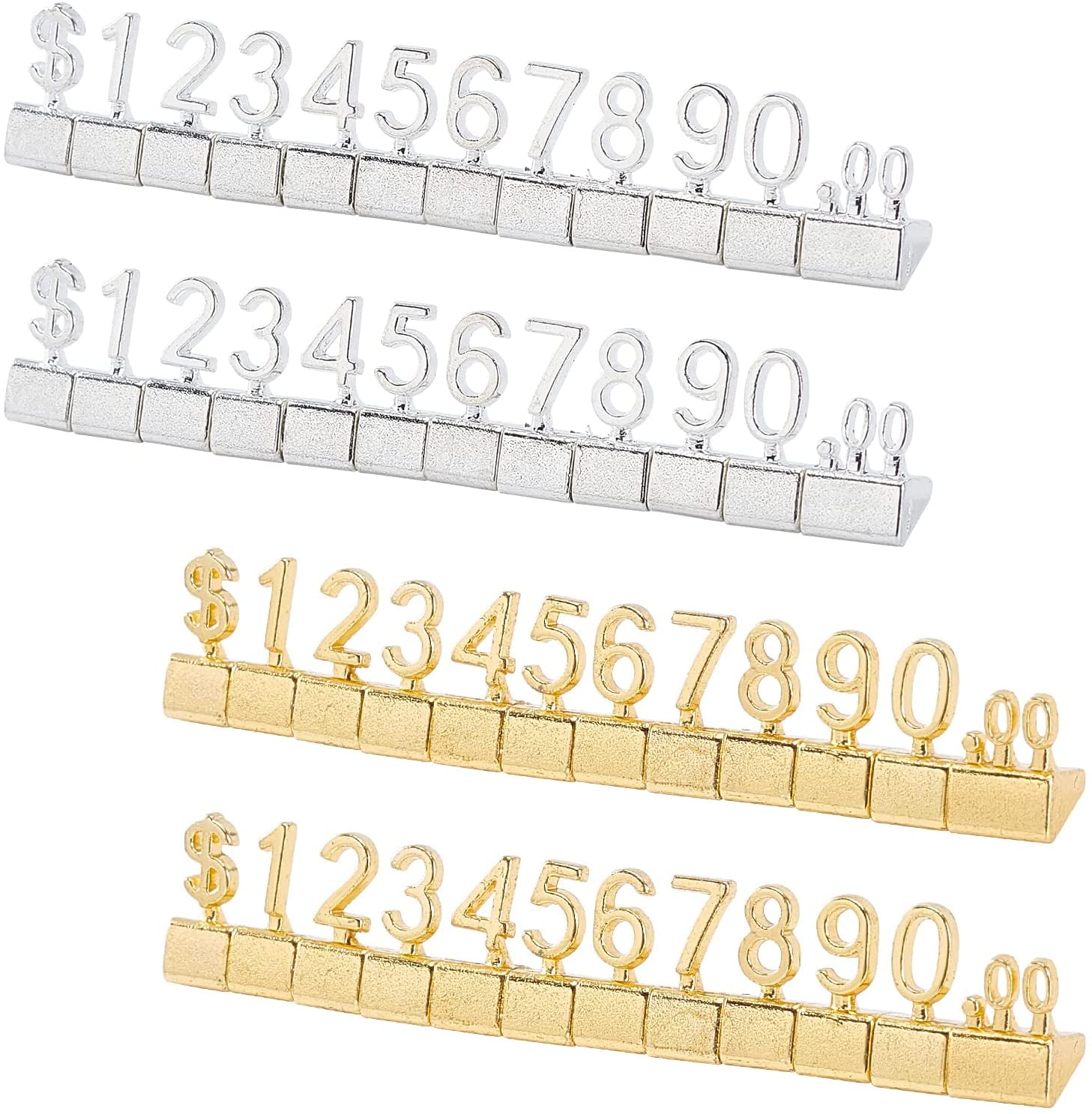 4 Pieces Price Labels Metal Arabic Adjustable Price Display Stand Price ...