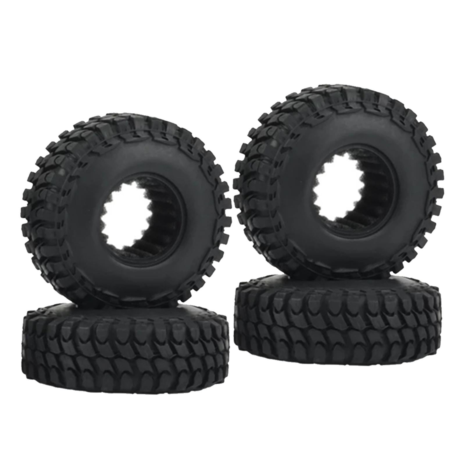 4 Pieces RC Rubber Front Rear Tires Set for Axial SCX24 1/24 Scale RC ...