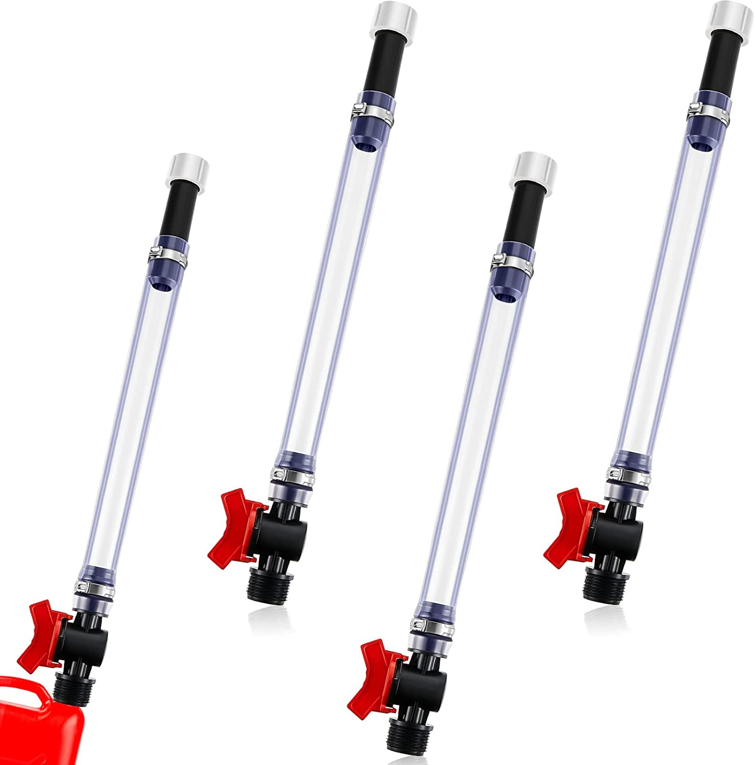 4 Pieces Racing Fuel Jug Hose 5 Gallon Gas Can Jug Hoses with Valve ...