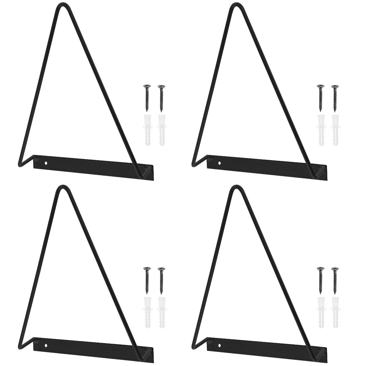 4 Pieces Record Storage Rack West Player Wall Shelf Brackets Magazine ...