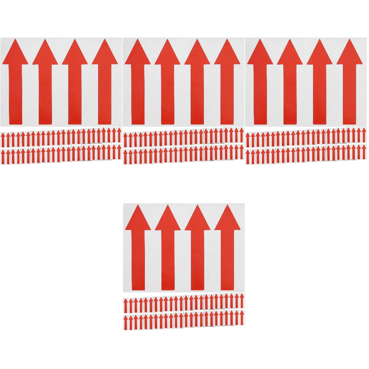 4 Pieces Red Arrow Signs Dot Stickers Direction Label Marking ...