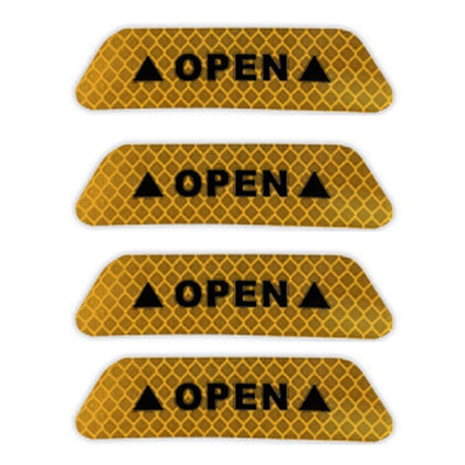 4 Pieces Reflector Car Door Edge Trim Molding Defender Trim Guard ...