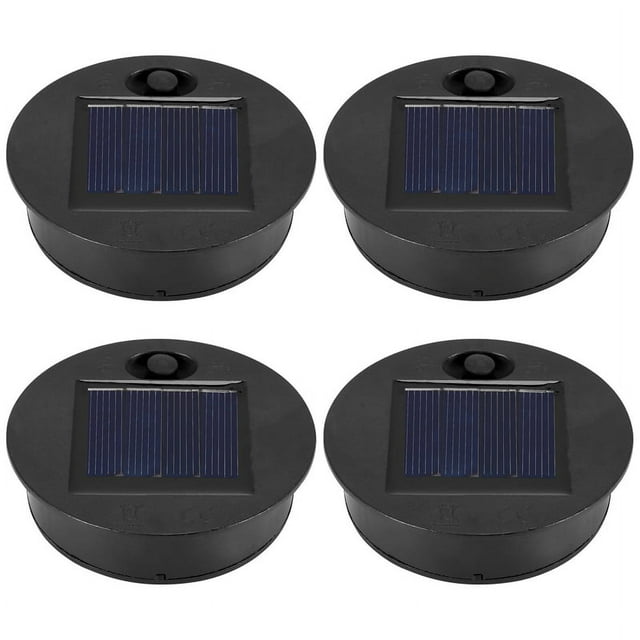 4-Piece Waterproof Solar Light Tops for Outdoor Garden Patio Yard ...