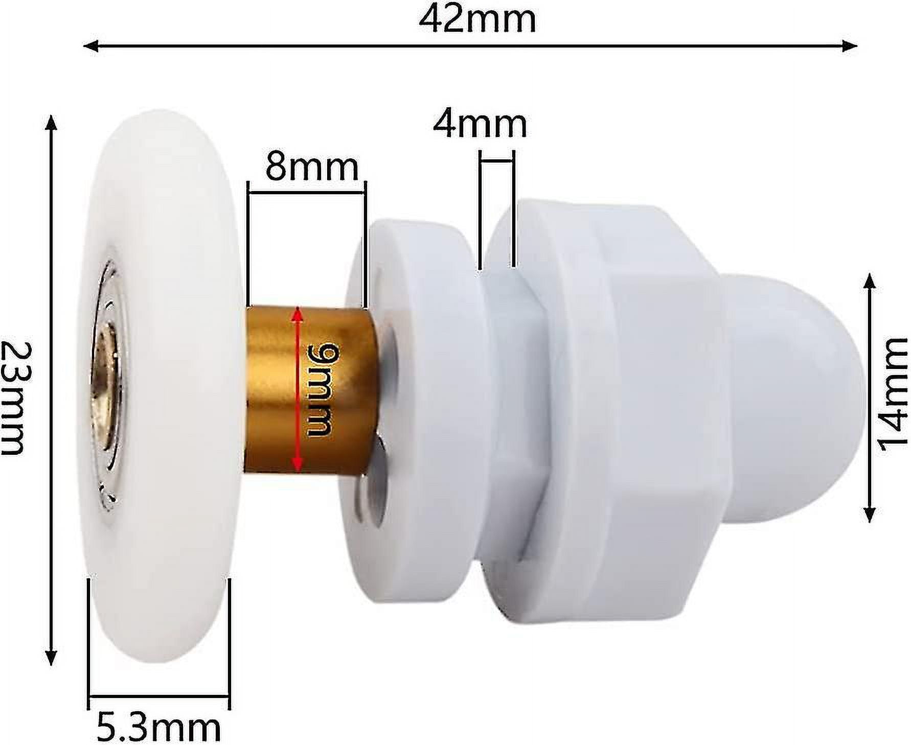 4 Pieces Roller Caster Sliding Casters Shower Door Rollers Shower Door ...