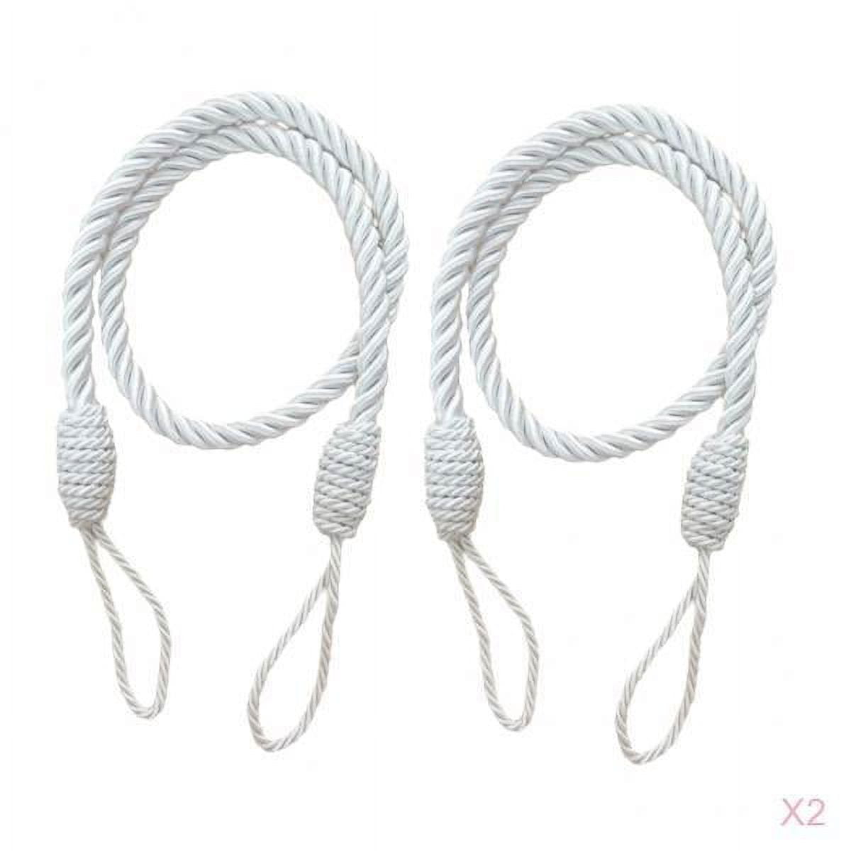 4 Pieces Rope Satin Drape Curtain Tiebacks Holdbacks 70cm Handmade ...