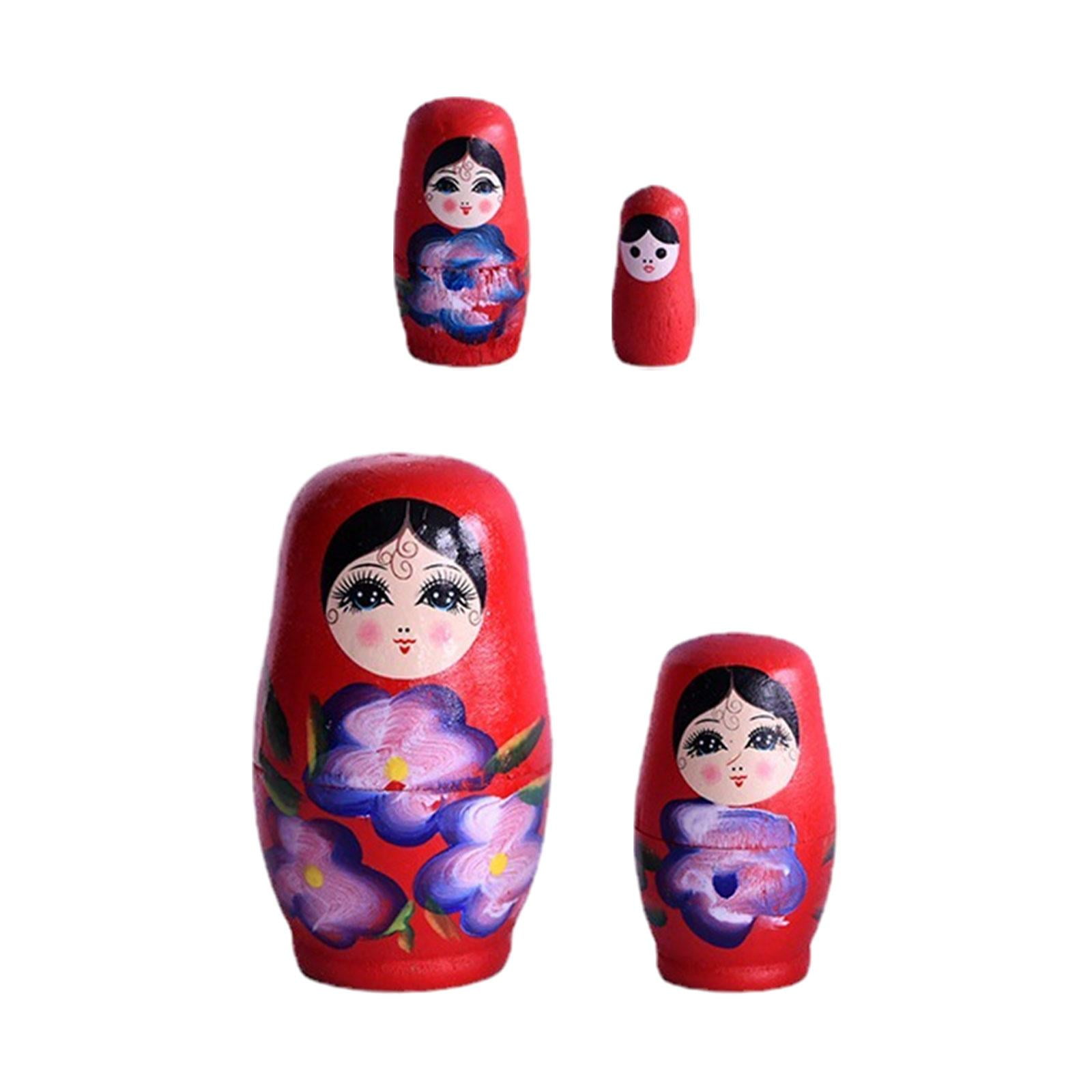 4 Pieces Russian Nesting Dolls Matryoshka Cute Children Toys Cartoon ...