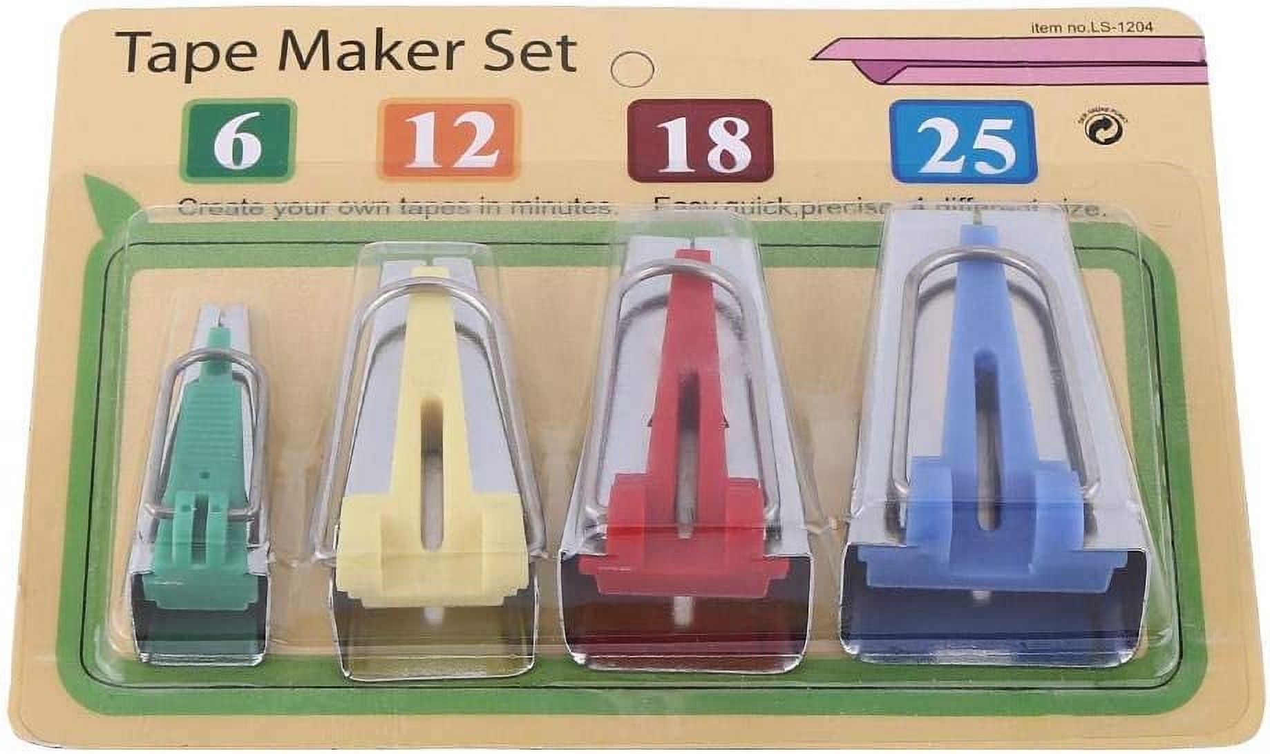 4 Pieces/Set Bias Tape Maker Kit 6/12/18/25 mm for Sewing Quilting Awl ...