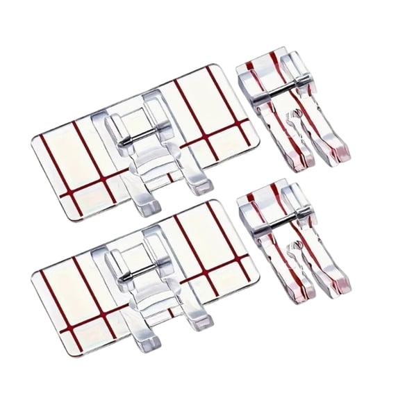 4 Pieces Sewing Machine Foot Straight Stitching Foot Sewing Machine ...