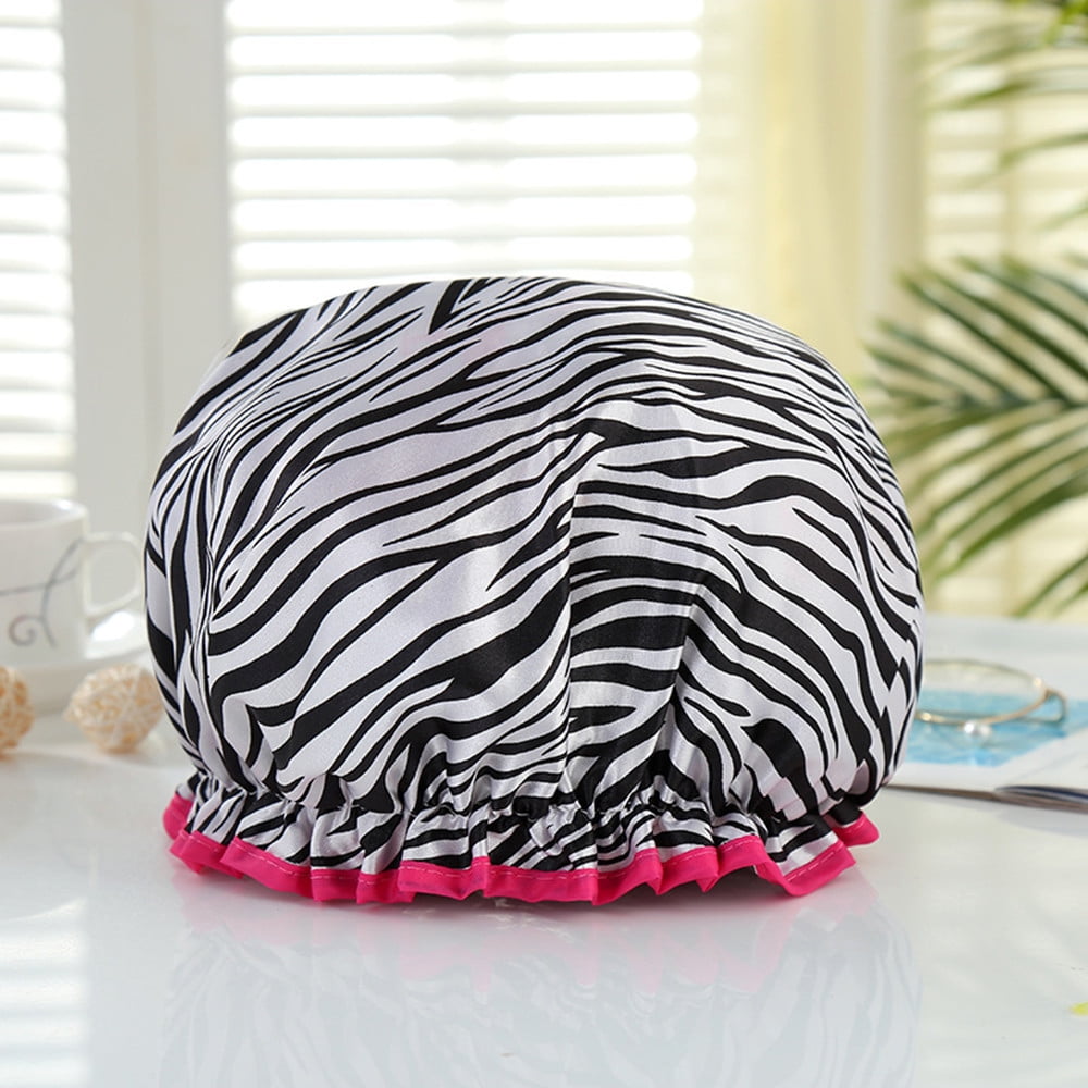 4 Pieces Shower Cap for Women, Elastic and Reusable,Environmental ...