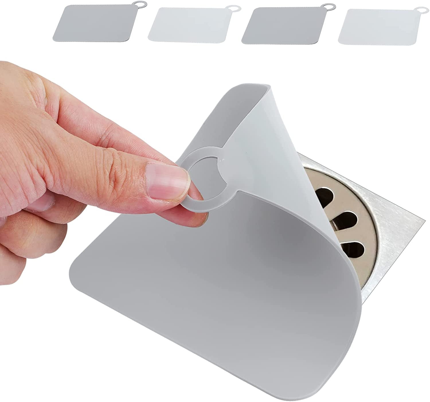 4 Pieces Silicone Tub Stopper, Shower Drain Stopper for Bath, Floor ...