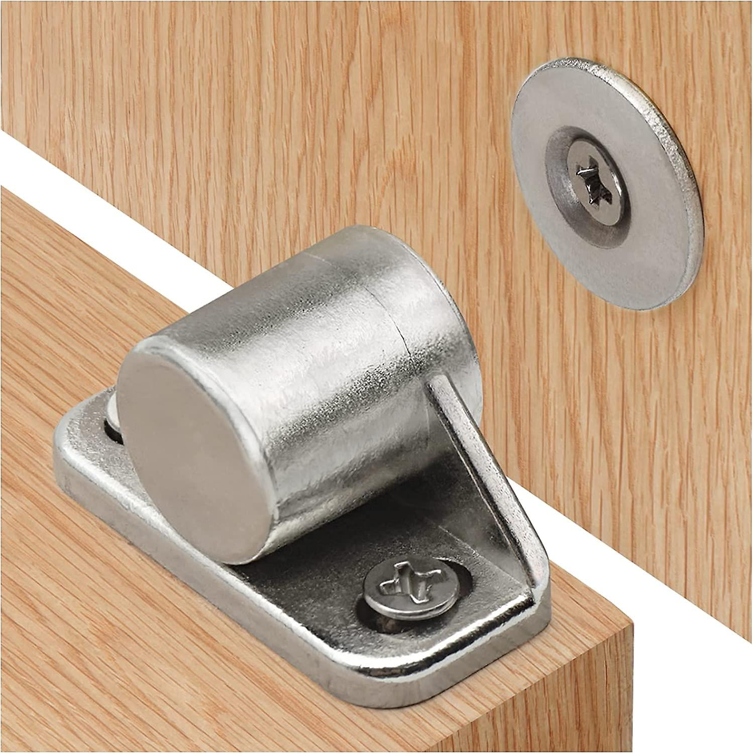 4 Pieces Silver Magnetic Closet Door Catch Magnetic Latches With Screws ...
