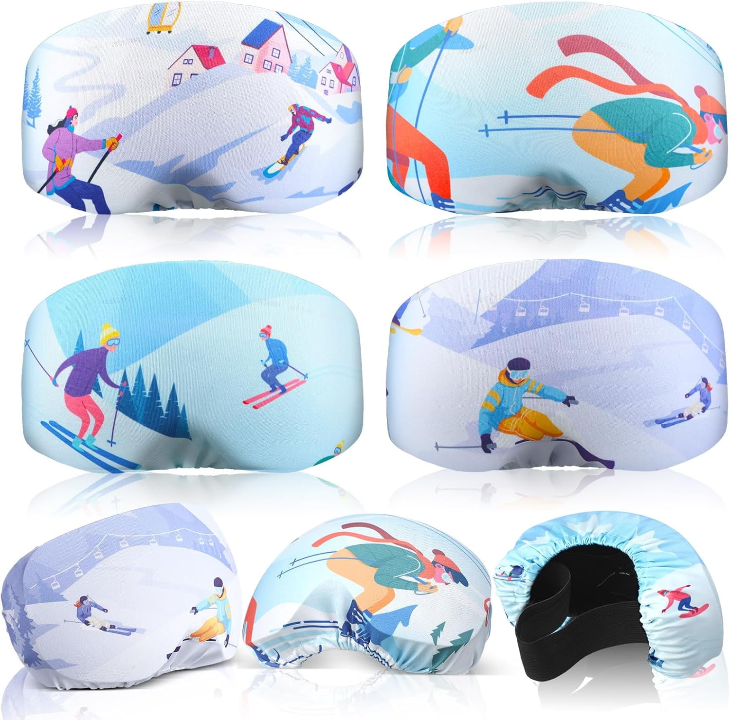 4 Pieces Ski Snowboard Goggle Cover Sleeve, Goggle Cover Microfiber ...
