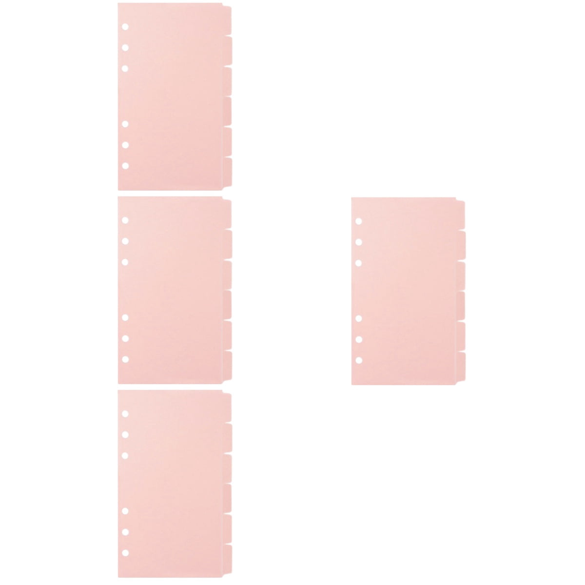 4 Pieces Slip Paper Notebooks for Binders A5 Divider Office Pink ...