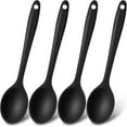 4 Pieces Small Multicolored Silicone Spoons Silicone Serving Stirring ...