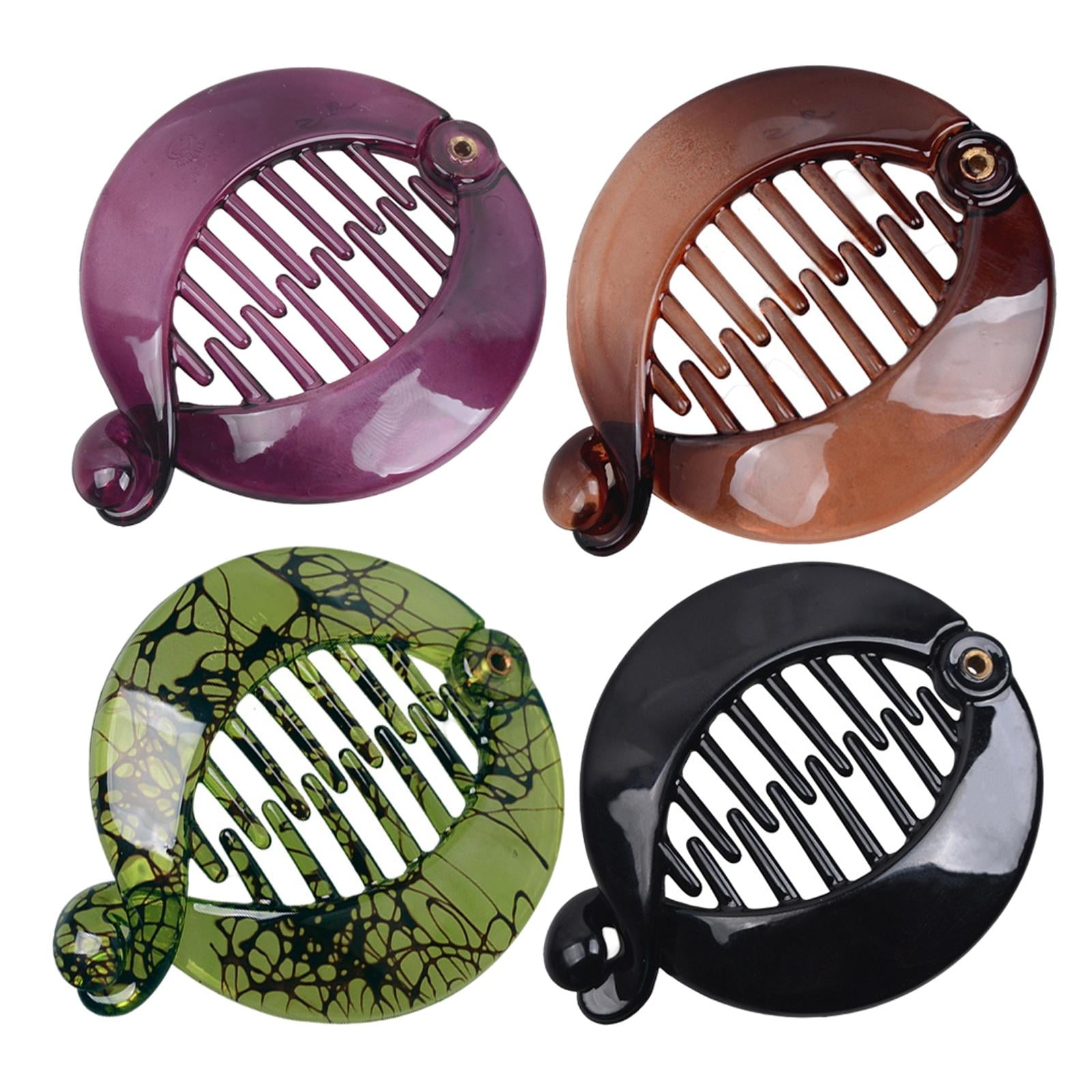 4 Pieces Small Round Hair Clips 2.5x2.1"""" Fishtail Hair Clip C ...