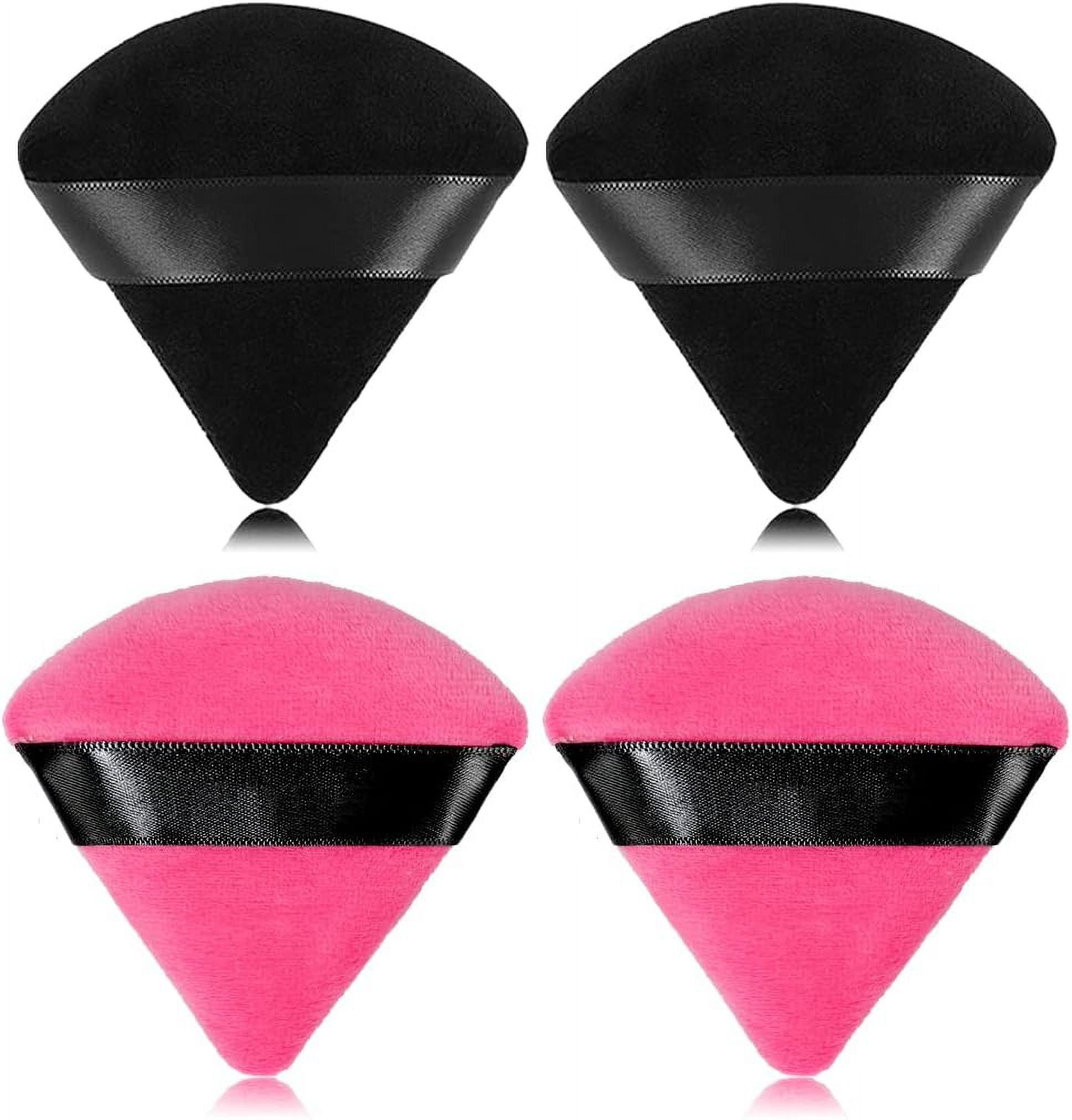 4 Pieces Soft Triangle Powder Puffs,Pure Cotton Cosmetic Powder Puff ...