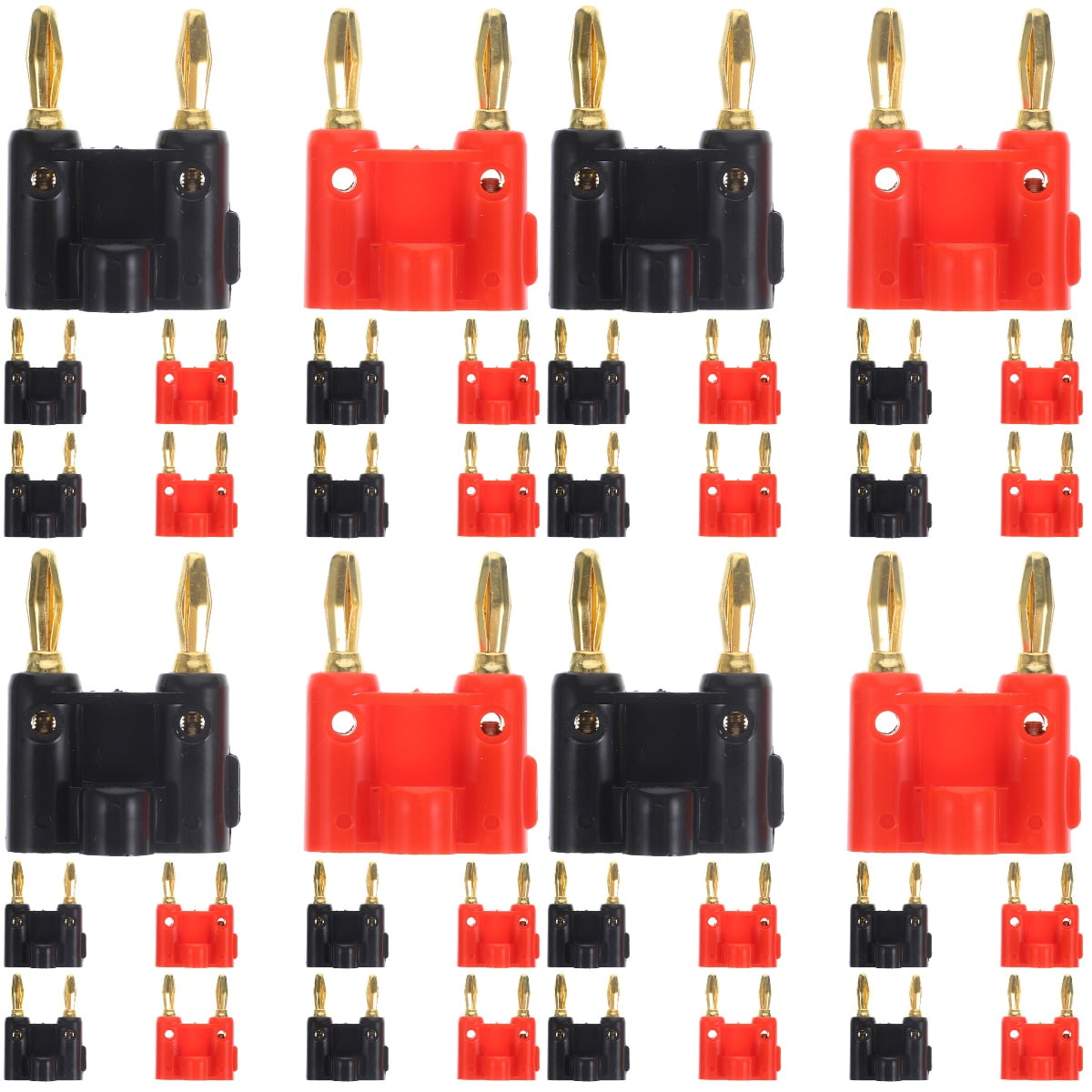 4 Pieces Speaker Wire Plugs Receiver Double Banana Audio Jack Connector ...