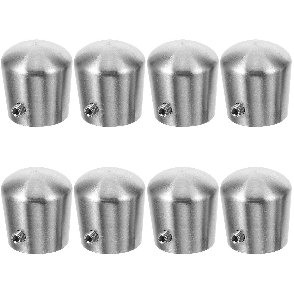 4 Pieces Stainless Steel Handrail Plugs Stair End Caps Railing Brackets ...