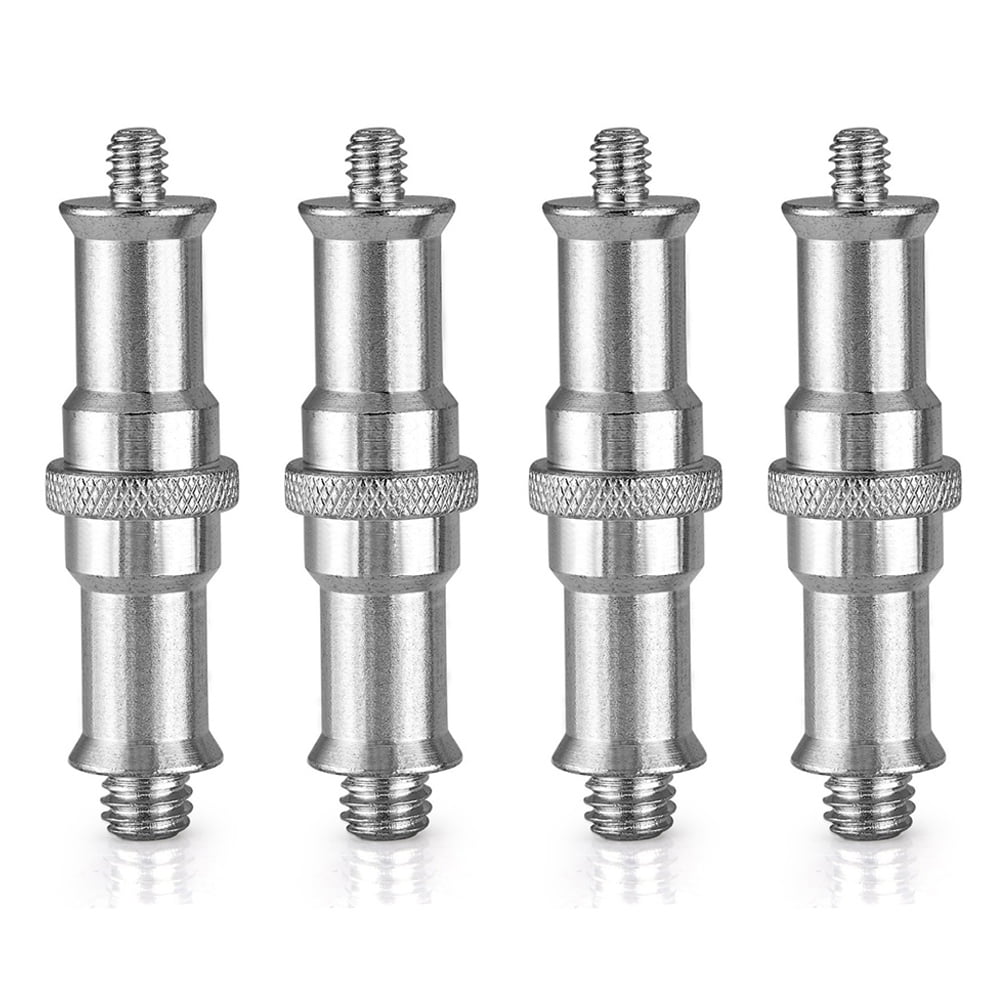 4 Pieces Standard 1/4 to 3/8 Inch Metal Male Converter Threaded Screw ...