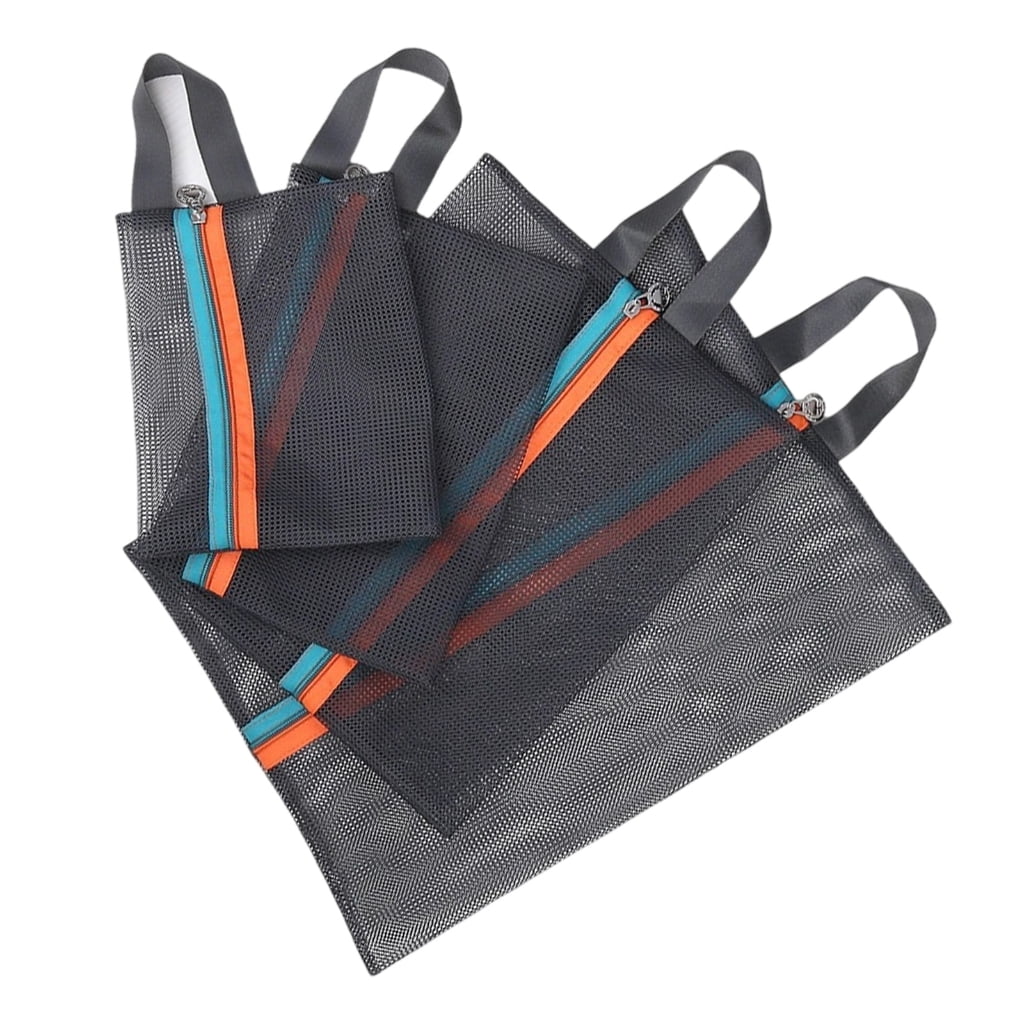 4 Pieces Sturdy Polyester Mesh Storage Packing Cubes Set for Garments ...