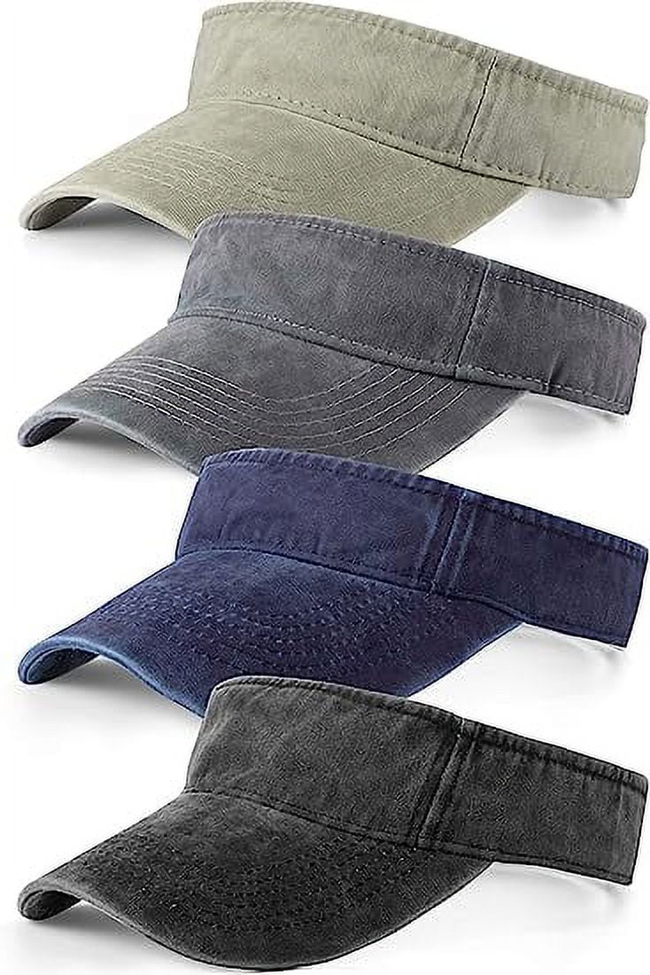 4 Pieces Sun Visor Sun Sports Adjustable Visor Sport Wear Athletic ...