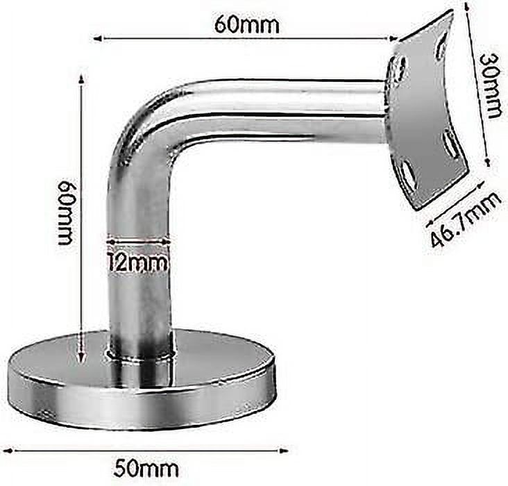 4 Pieces Support Wall Mounted Handrail Brackets, Stainless Steel Banister Rail Brackets For ...