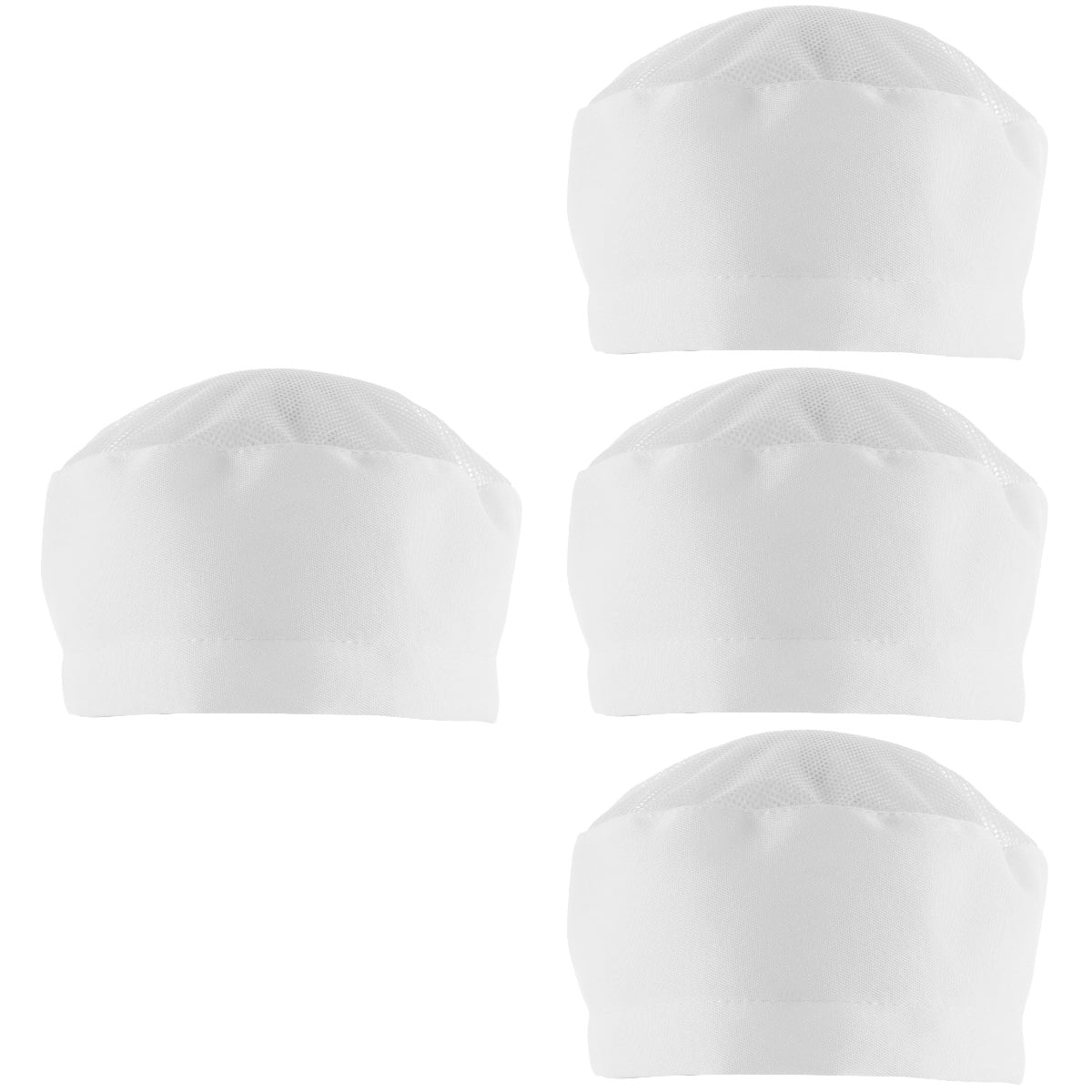 4 Pieces Sushi Chef Hat Service Cap Adjustable White Polyester Man Men ...