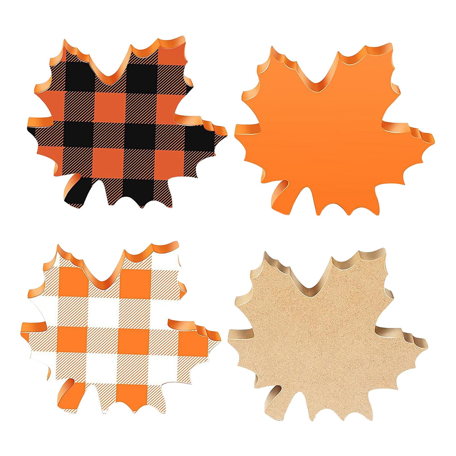 4 Pieces Thanksgiving Maple Leaf Signs Fall Maple Leaf Decor Table ...