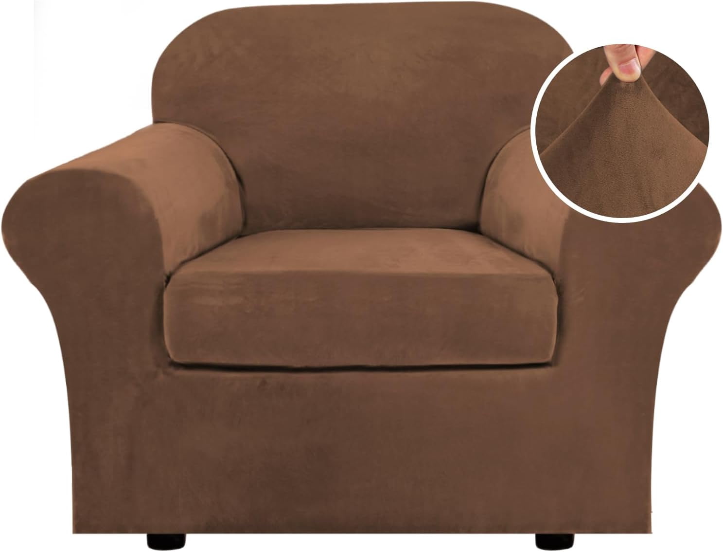 4 Pieces Thick Velvet Sofa Covers Couch Covers for 3 Cushion Couch Sofa ...