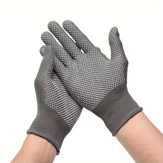 4 Pieces, Thin Gloves Labor Protection Nylon Wear-Resistant Work ...