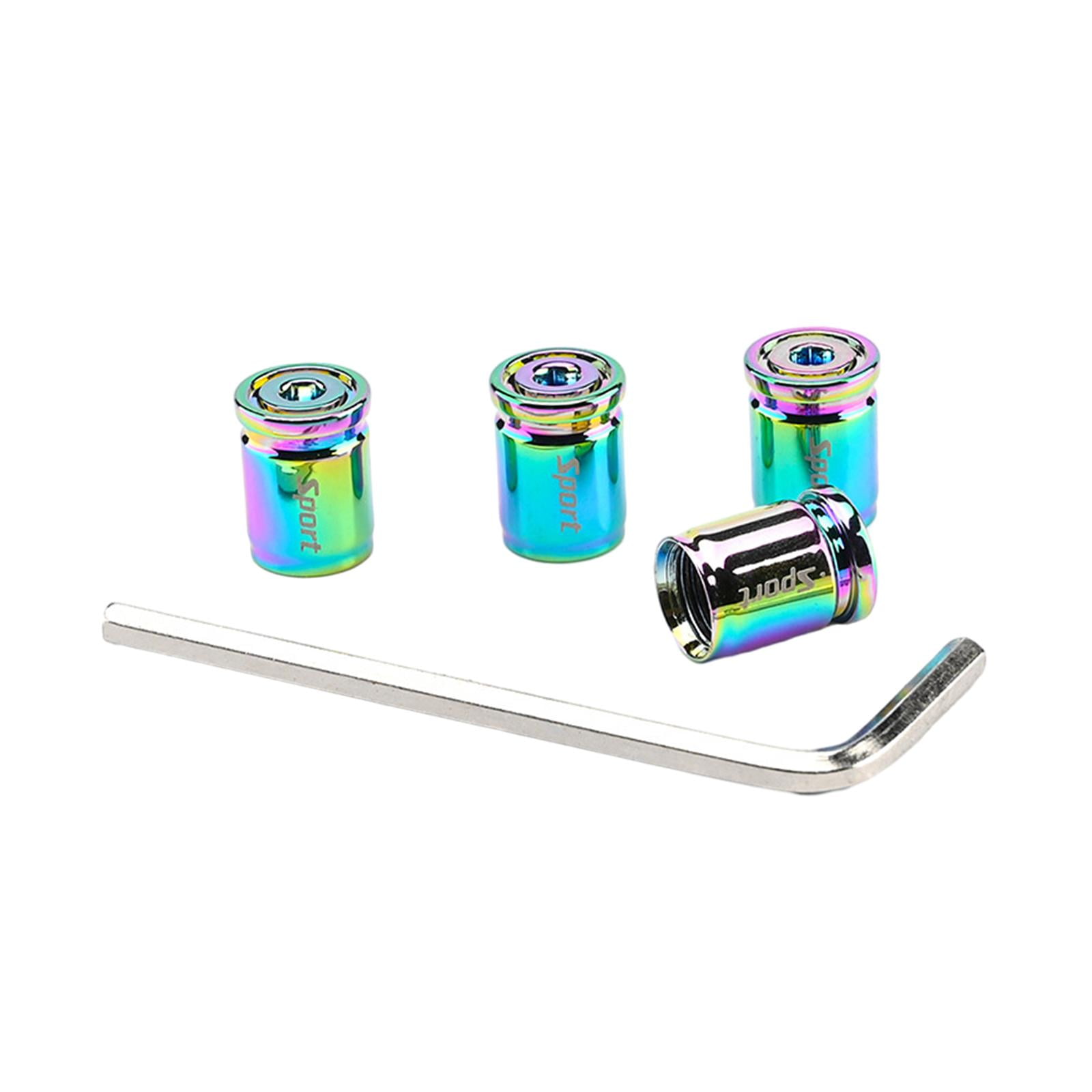 4 Pieces Tire Caps Tire Air Caps with O Rubber Rings Heavy Duty Stem ...