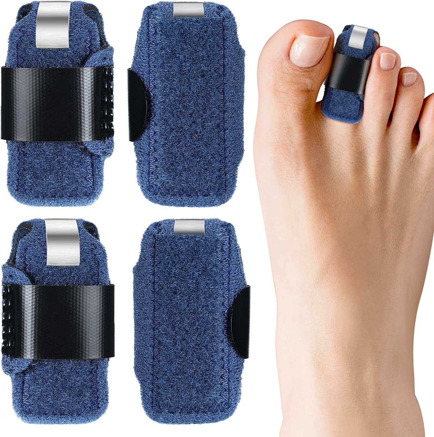 4 Pieces Toe Splint Toe Straightener for for Women Toe Brace Hammertoe ...