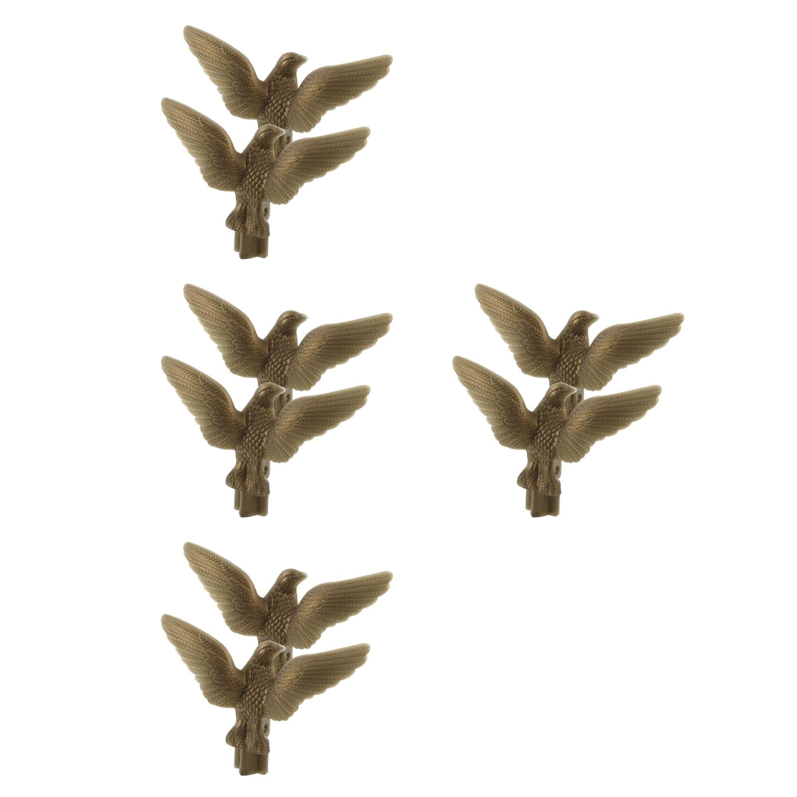 4 Pieces Toppers Golden Flagpole Eagle Head Finial Ornament Easy ...
