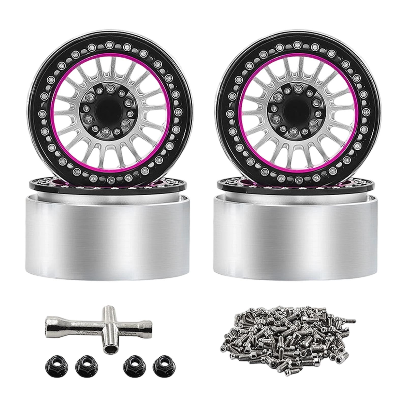 4 Pieces Toy Car Wheel Rims Aluminum Alloy Durability Replacement for 1 ...