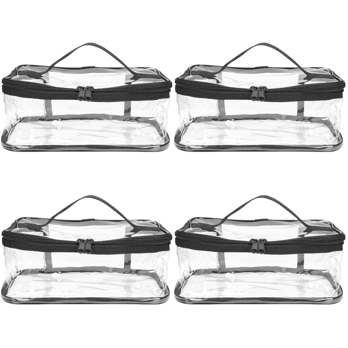 4 Pieces Transparent Lunch Bag Large Clear Boxes Work Man - Walmart.com