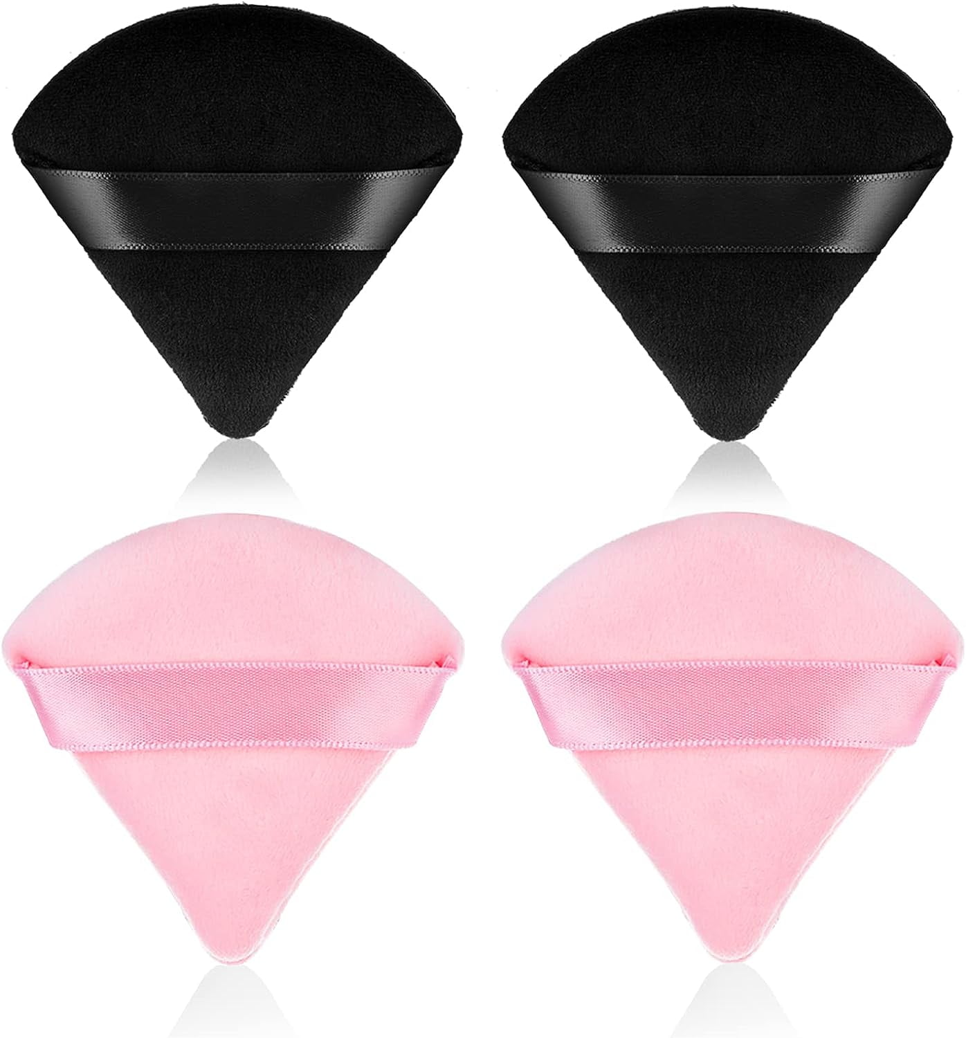 4 Pieces Triangle Powder Puffs Face Cosmetic Powder Puff Washable ...