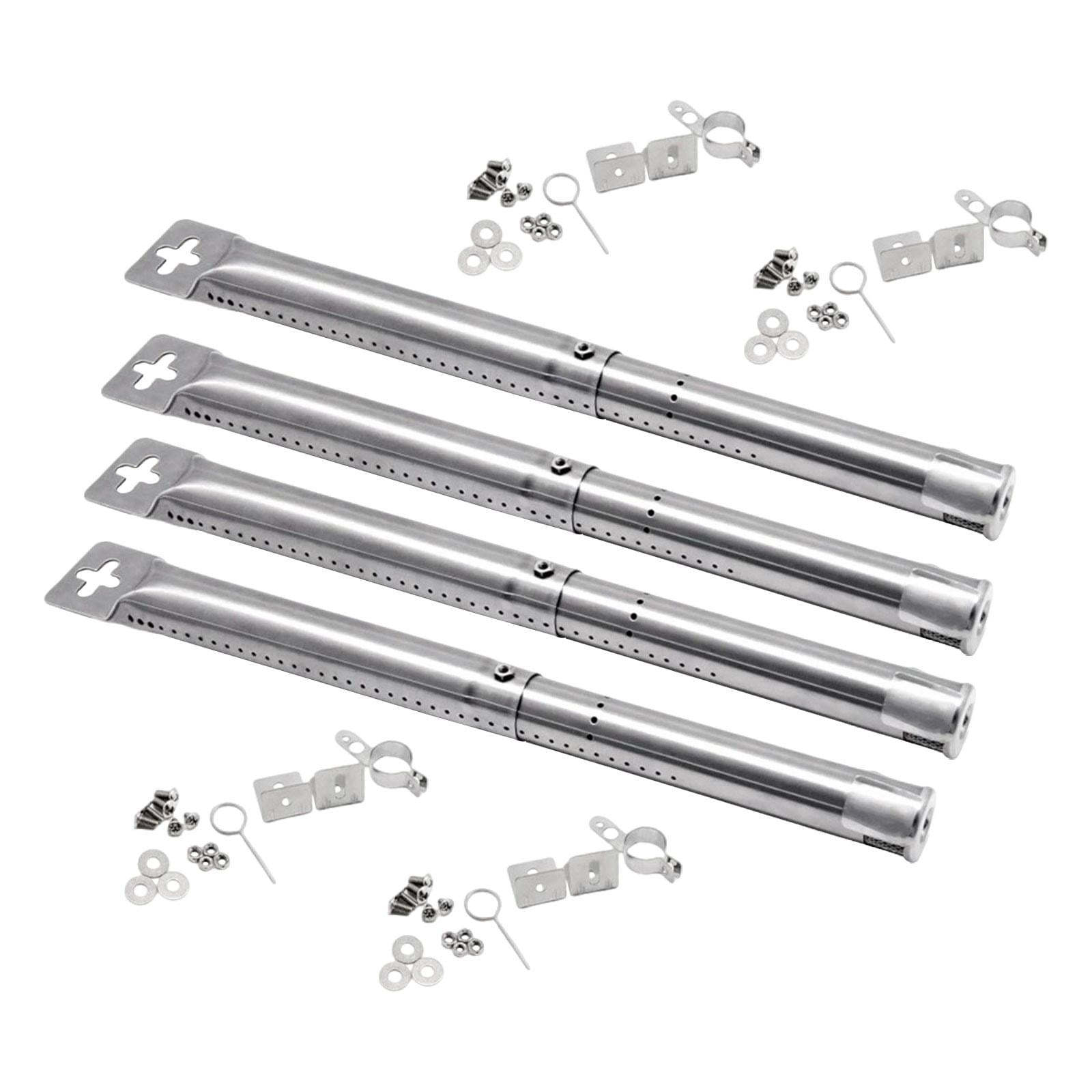 4 Pieces Universal Grill Tube Stainless Steel Burner Pipe Adjustable ...