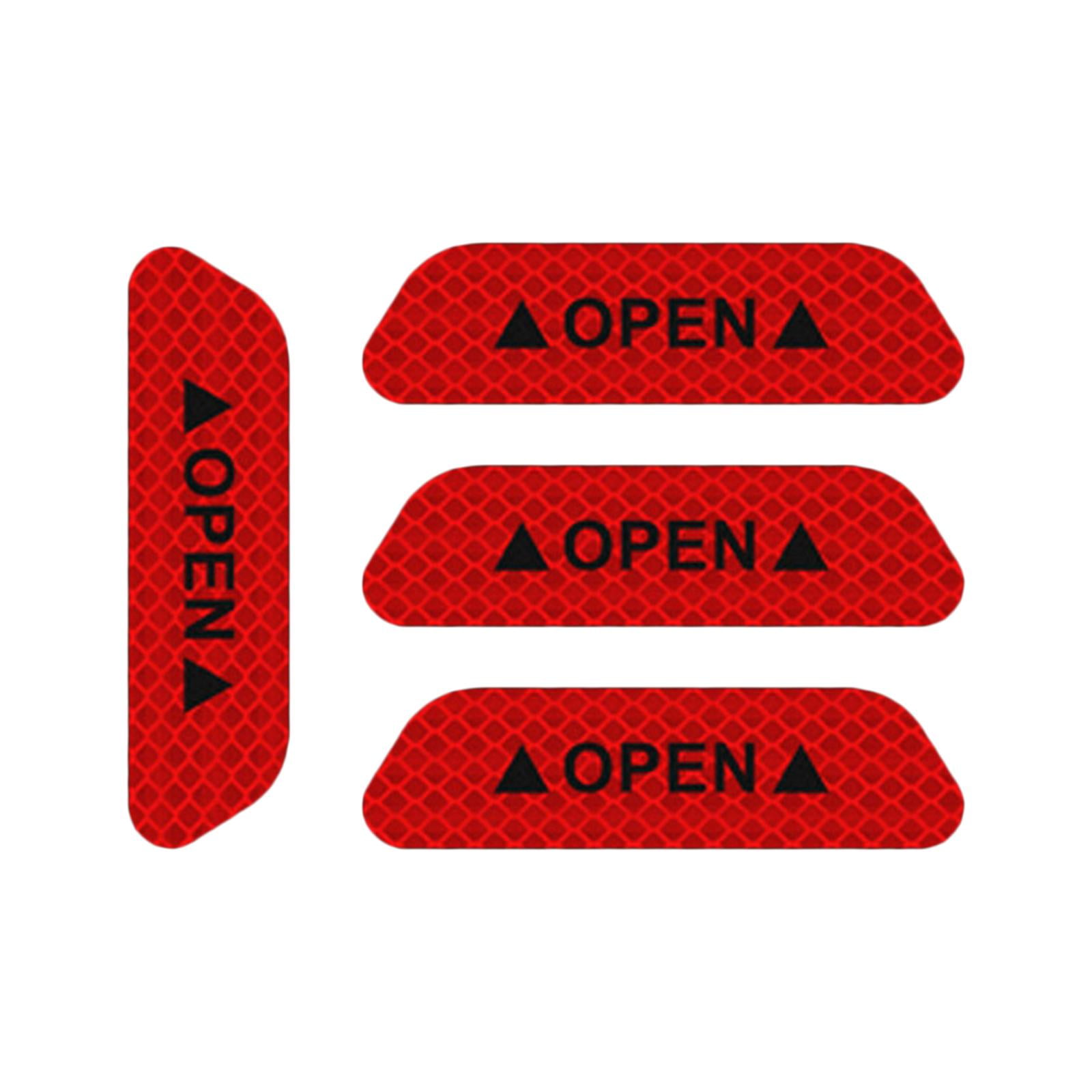 4 Pieces Waterproof Reflective Tape Bright Color Caution Warning mark ...