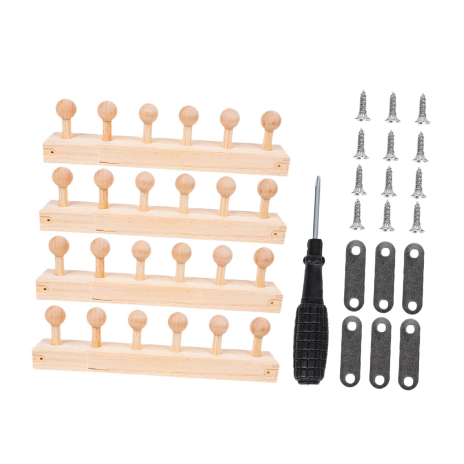 4 Pieces Weaving Loom Chunky Blanket Kit Wooden Frame Adjustable Size ...